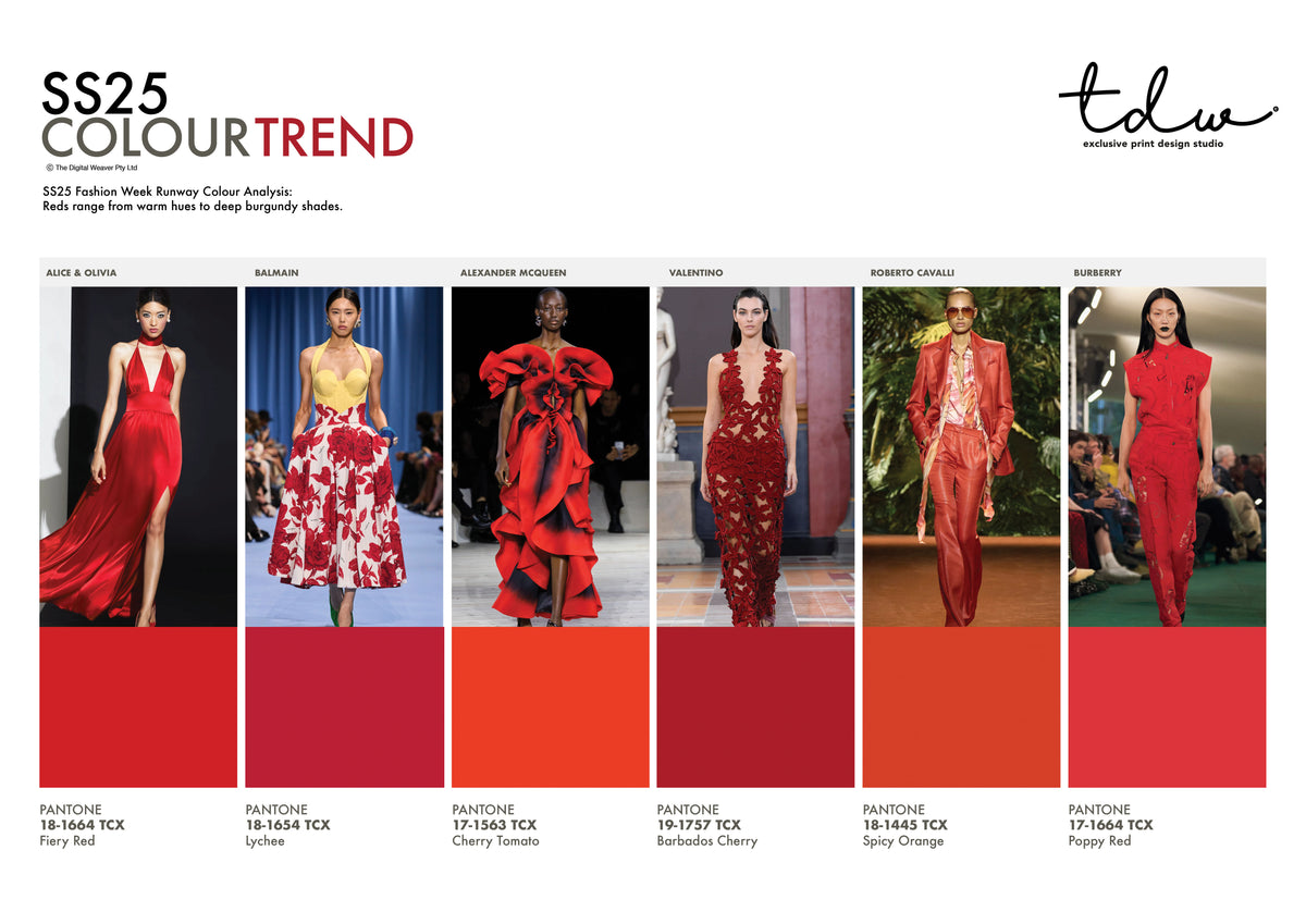 SS25 COLOUR TREND Red A3 Trend Board Digital File – The Digital Weaver