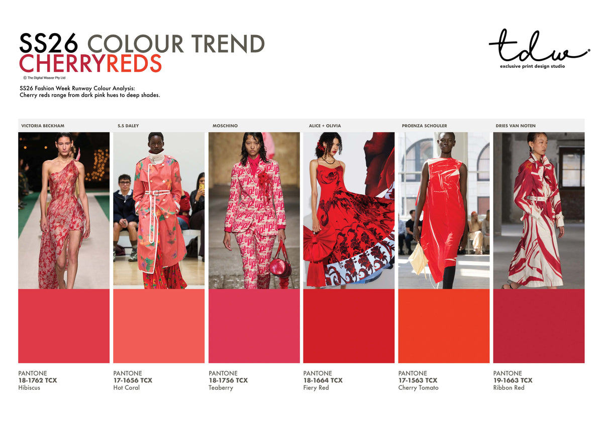 SS26 COLOUR TREND Cherry Reds A3 Trend Board Digital File – The Digital ...
