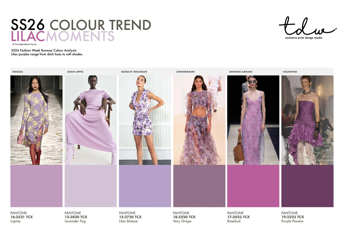 SS26 COLOUR TREND Lilac Moments A3 Trend Board Digital File – The ...