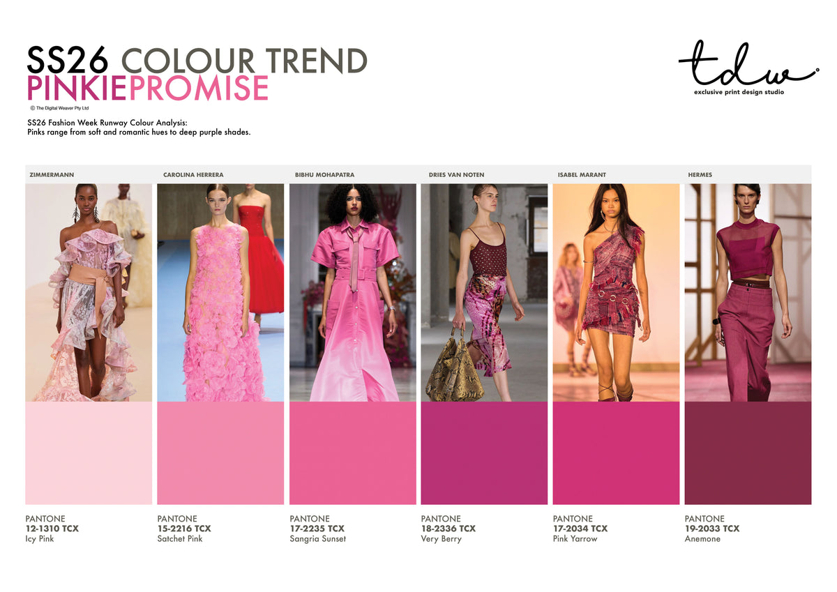 SS26 COLOUR TREND Pinkie Promise A3 Trend Board Digital File – The ...