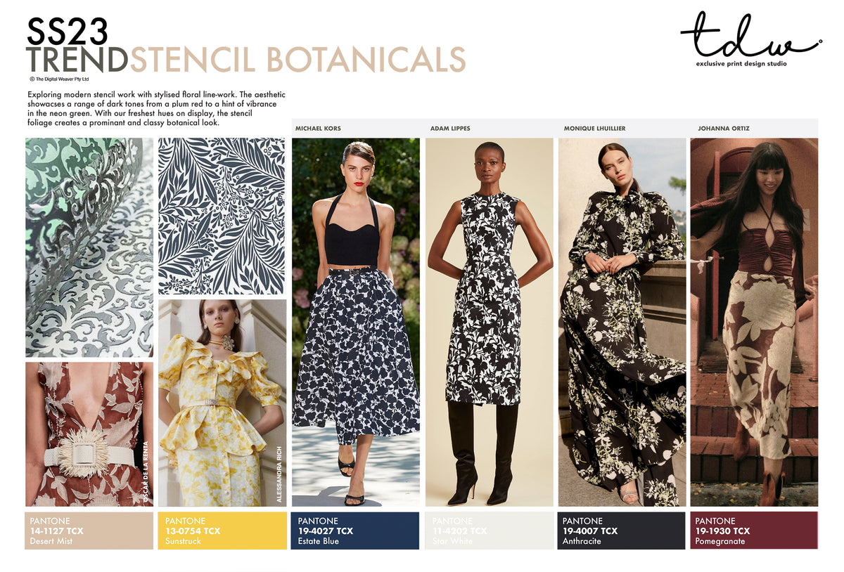 SS23 TREND Stencil Botanical A3 Digital File – The Digital Weaver